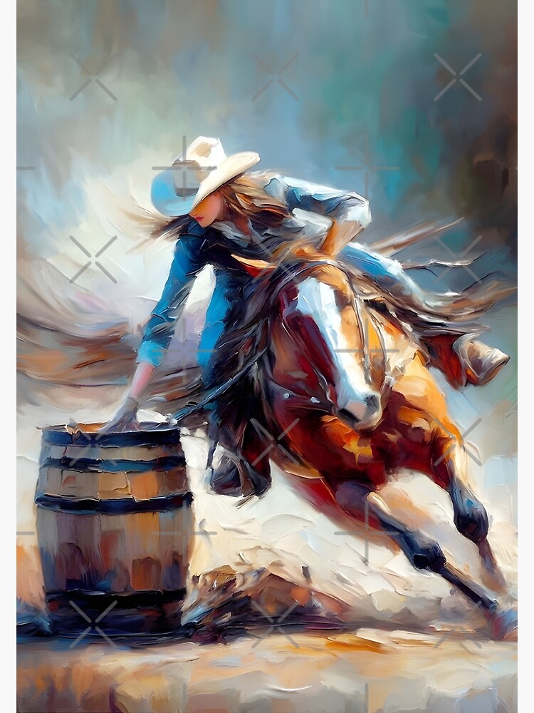 "Cowgirls Barrel Racing" Poster for Sale by SunMayDown | Redbubble