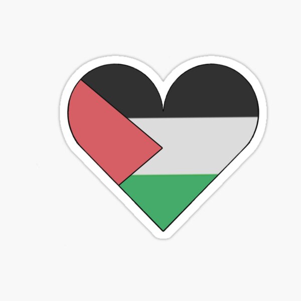 "Free Palestine Muted Heart" Sticker for Sale by alyssum-sky | Redbubble