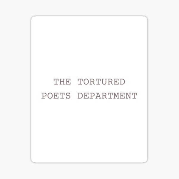 "The Tortured Poets Department Taylor Swift" Sticker for Sale by Miya ...