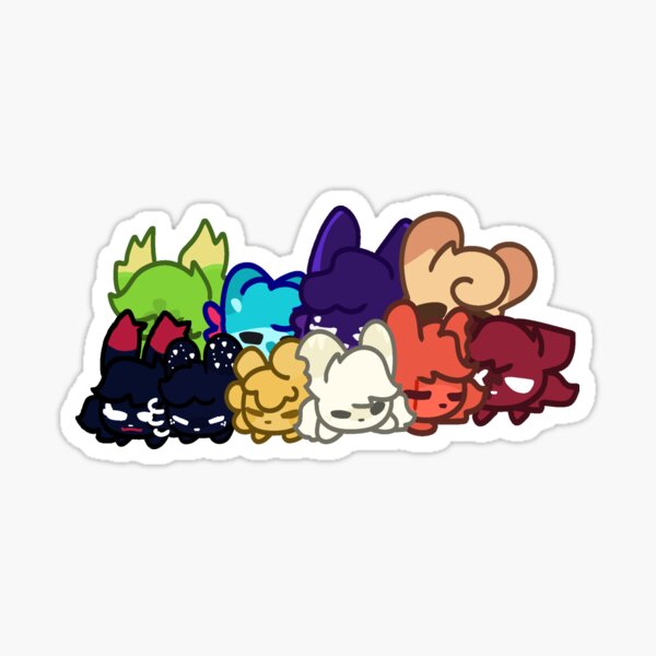 "Slugcat Pile" Sticker for Sale by meowynshop | Redbubble