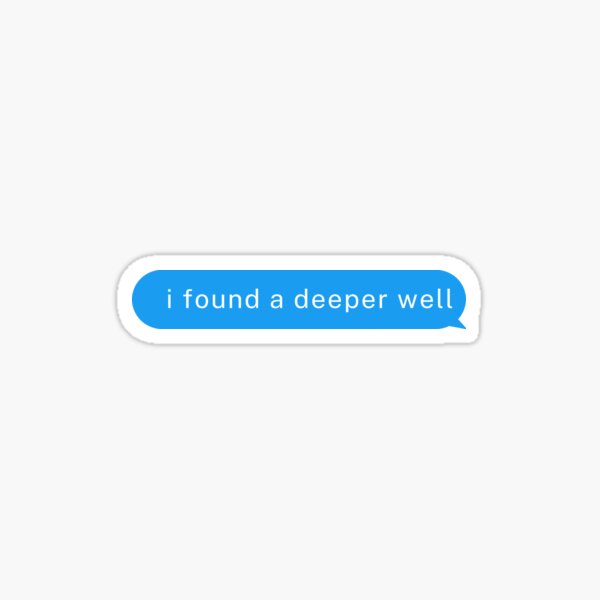 "DEEPER WELL" Sticker for Sale by baldbird | Redbubble