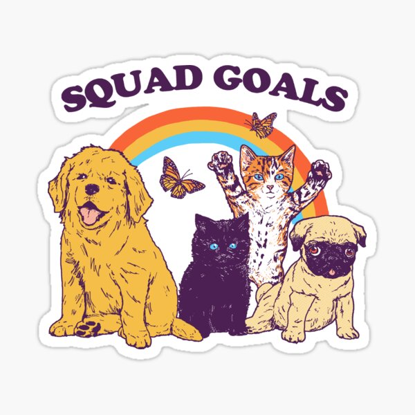 "Squad Goals" Sticker for Sale by wytrab8 | Redbubble