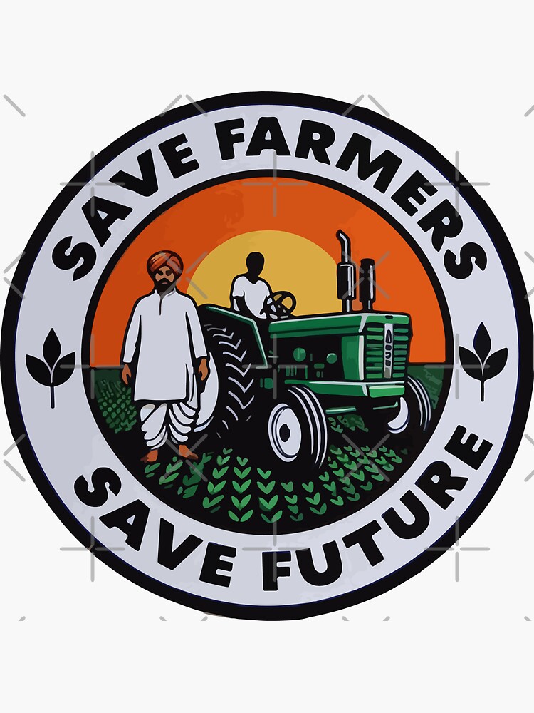 "Save Farmers Save Future 2.0" Sticker for Sale by iPreet-fx | Redbubble