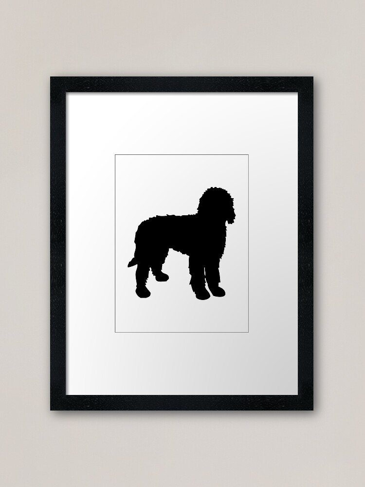 "Labradoodle Silhouette" Framed Art Print for Sale by emrdesigns ...