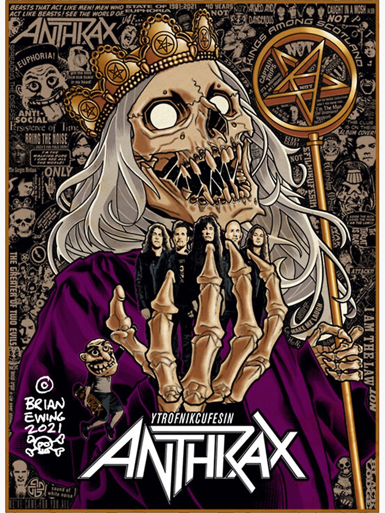 "Anthrax Among The Living" Sticker for Sale by WhitneyfranArts | Redbubble