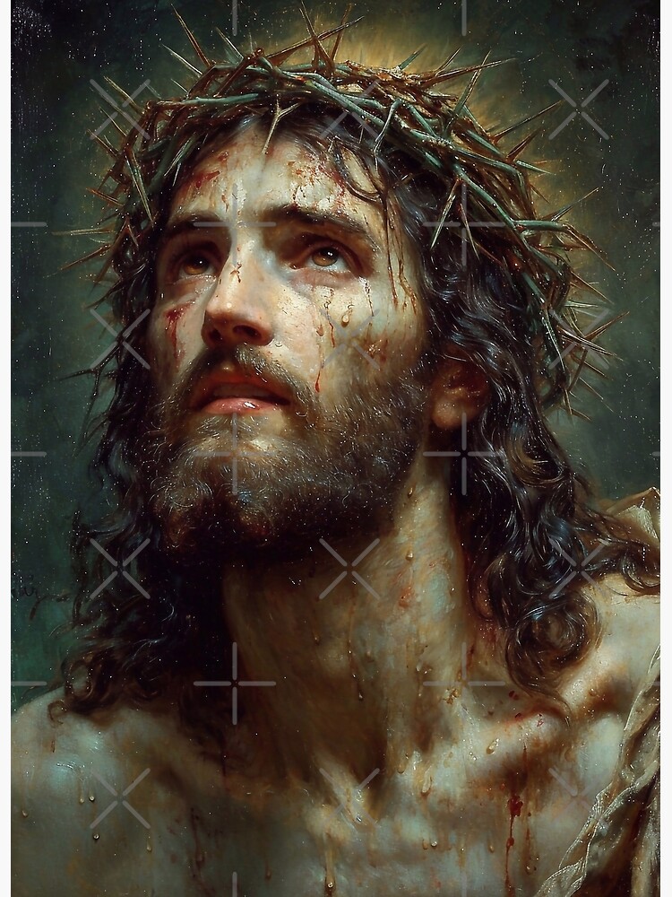 "Beautiful image of Jesus suffering" Poster for Sale by gaviani | Redbubble