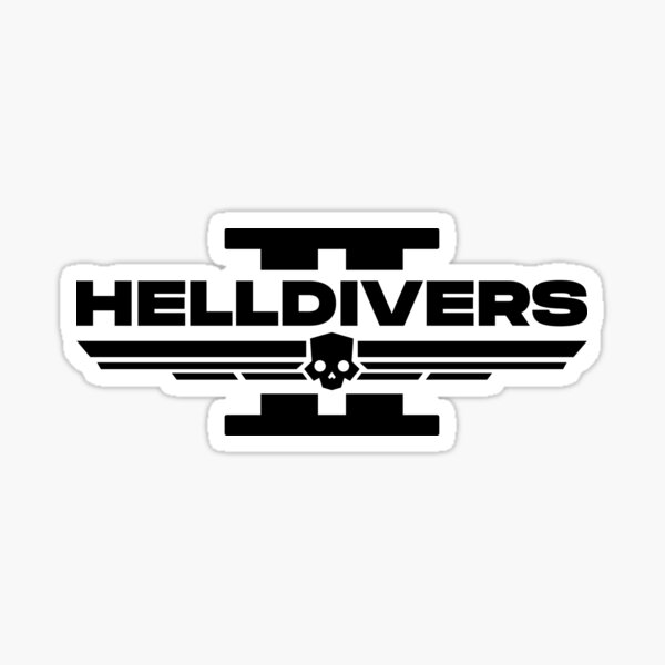 "Helldivers Logo - Black" Sticker for Sale by elecnightes | Redbubble