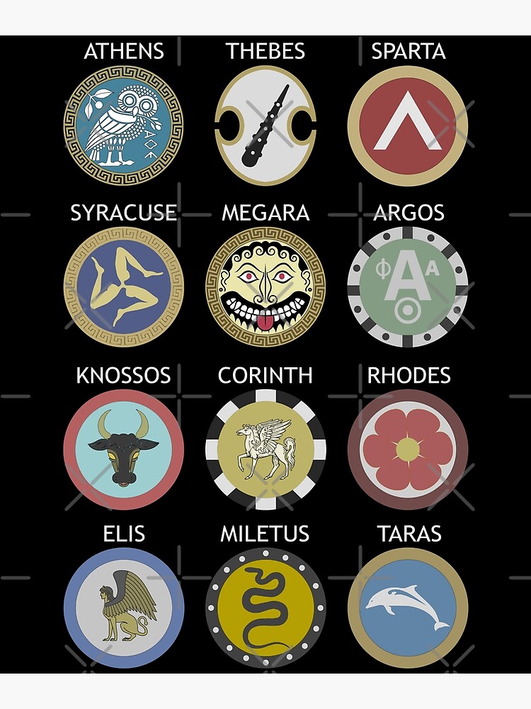 "Greek Hoplite Shields - Ancient Greek Aspis Shields - Greek Phalanx ...