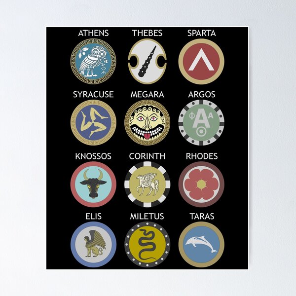 "Greek Hoplite Shields - Ancient Greek Aspis Shields - Greek Phalanx ...