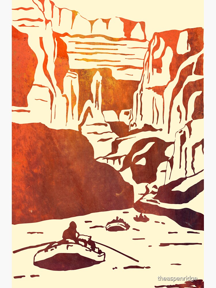 "Colorado River Rafting" Sticker for Sale by theaspenridge | Redbubble