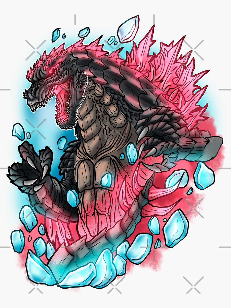 "Godzilla Evolved" Sticker for Sale by TheMonsterGeek | Redbubble