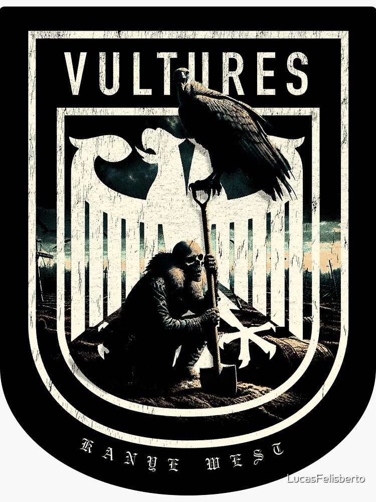 "Design Vultures Kanye West" Sticker for Sale by LucasFelisberto ...