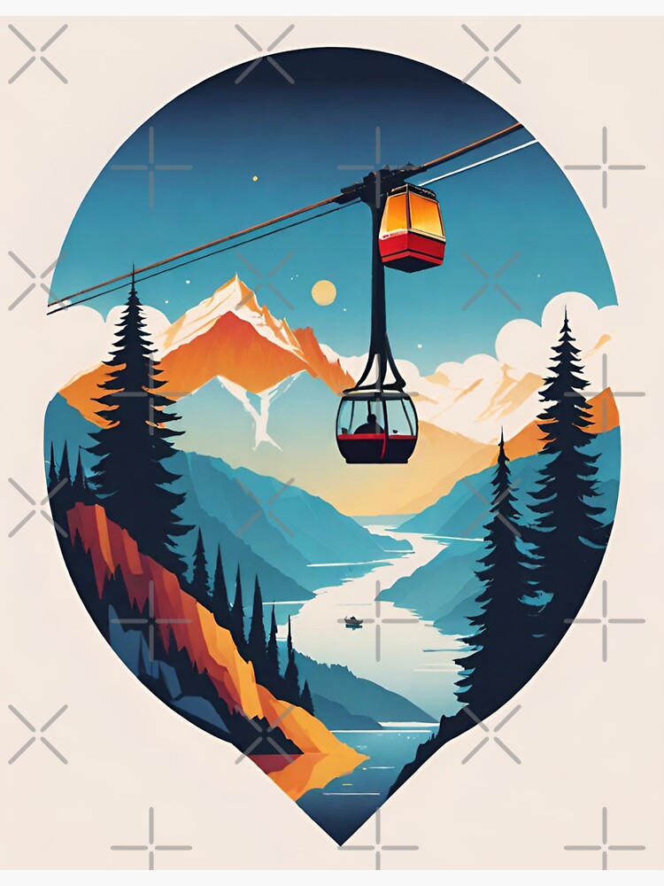 "Queenstown Gondola Skyline" Sticker for Sale by placesonearth | Redbubble