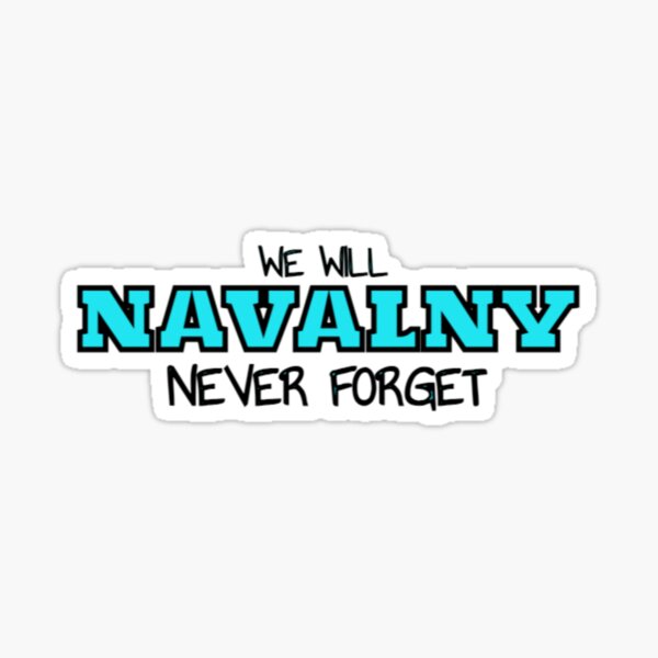 "In Memoriam Alexei Navalny" Sticker for Sale by Marek-Marecky | Redbubble