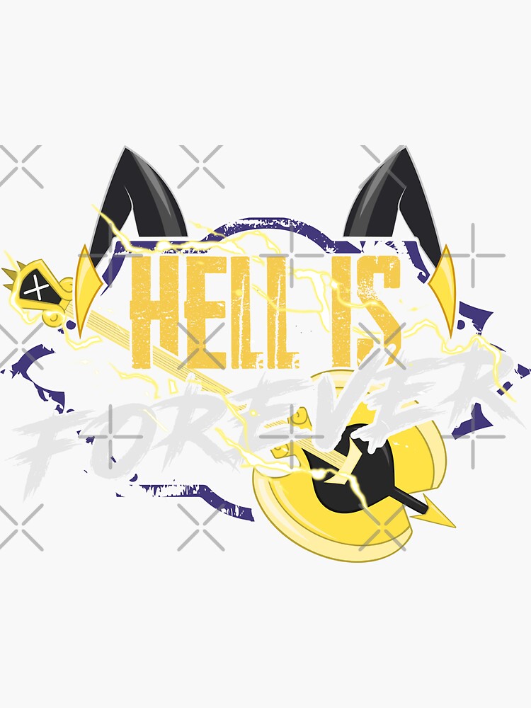 "Hazbin Hotel Adam Hell is Forever" Sticker by Vryla | Redbubble