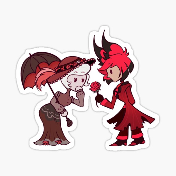 "Alastor n’ Rosie" Sticker for Sale by Snowydayout | Redbubble