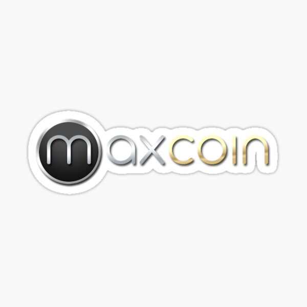 "MAXCOIN " Sticker by joshuanaaa | Redbubble