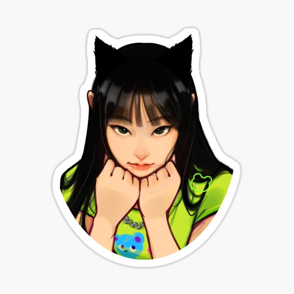 "Haerin Cat" Sticker for Sale by AmostheFanboy15 | Redbubble