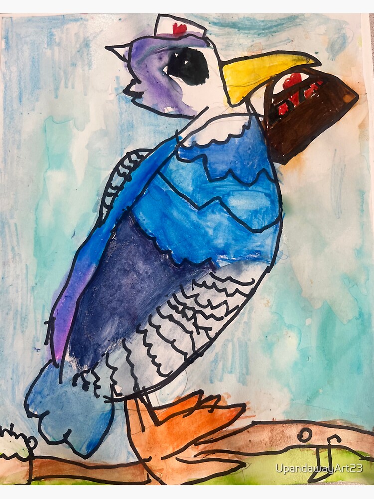 "Mr. Bluey, the Majestic Blue Bird, Enchanting Watercolor Wonder: Mr ...