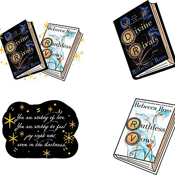 "Letters of Enchantment Divine Rivals Bookish Pack" Sticker for Sale by ...