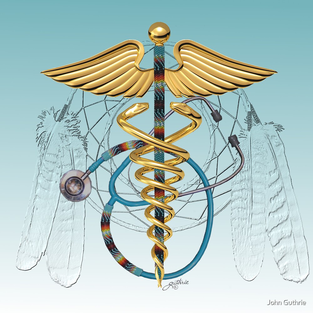 "Native American Caduceus" by John Guthrie | Redbubble