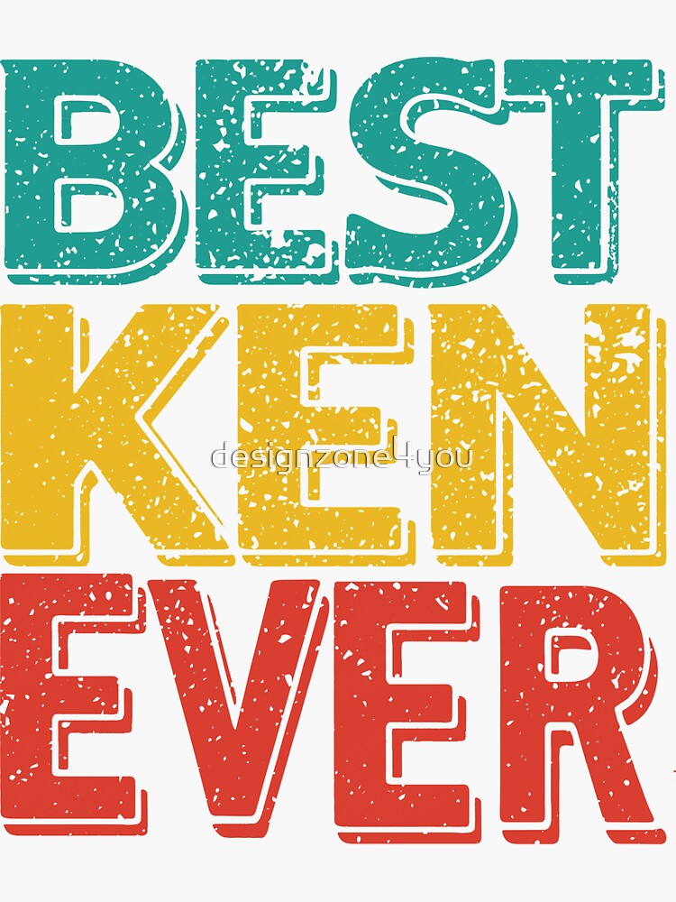 "Best Ken Ever Vintage Ken Name" Sticker for Sale by designzone4you ...