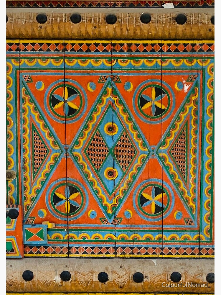 "Najd style patterned wooden door" Sticker for Sale by ColourfulNomad ...