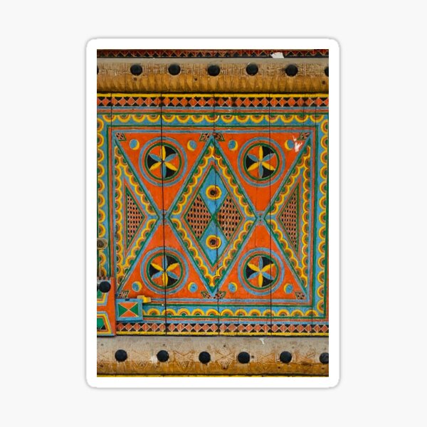 "Najd style patterned wooden door" Sticker for Sale by ColourfulNomad ...