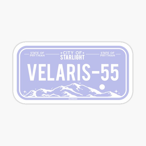 "Velaris Purple Acotar Car Plate / Acotar Gifts Romance Books Bookworm ...