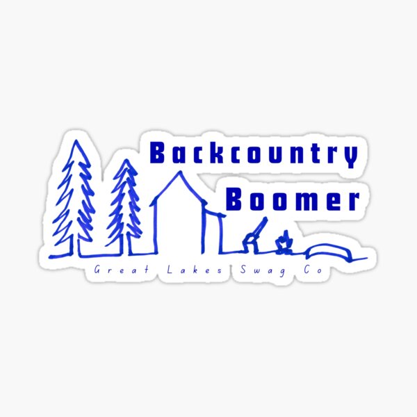 "Backcountry Boomer" Sticker for Sale by greatlakesimage | Redbubble