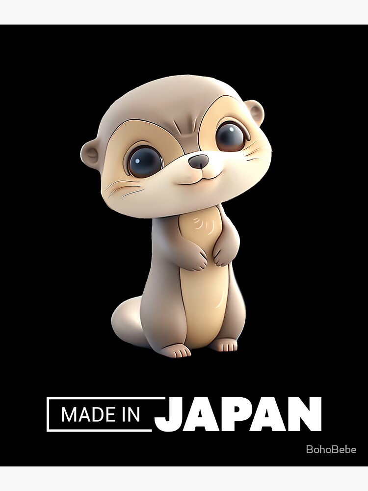 "Cute Kawaii Chibi Otter Made in Japan" Sticker for Sale by BohoBebe ...