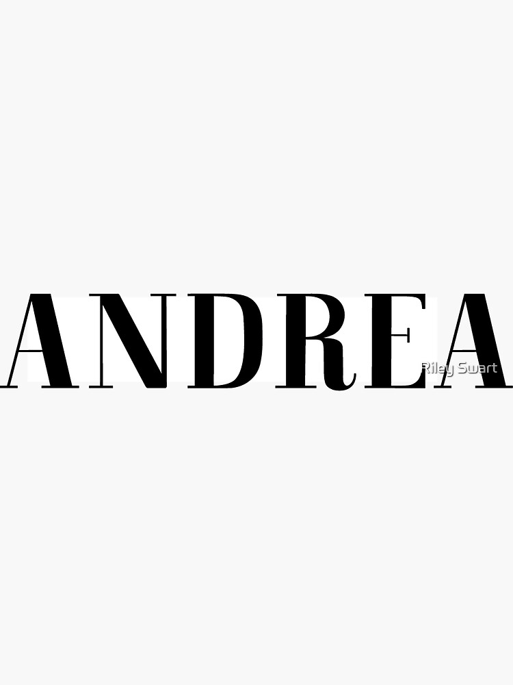 "Andrea" Sticker for Sale by rileyswart | Redbubble