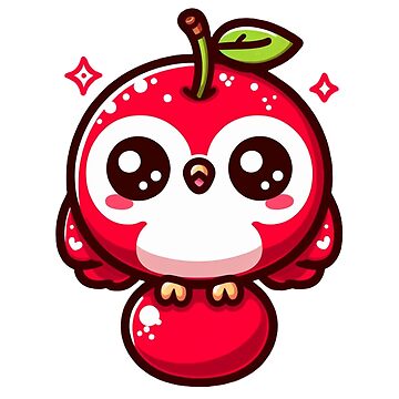 "Cute Owl Cherry Kawaii" Sticker for Sale by Delidream | Redbubble
