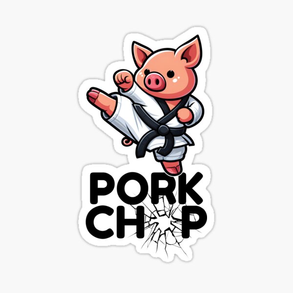 "Pork Chop" Sticker for Sale by The magic Yellow bus | Redbubble