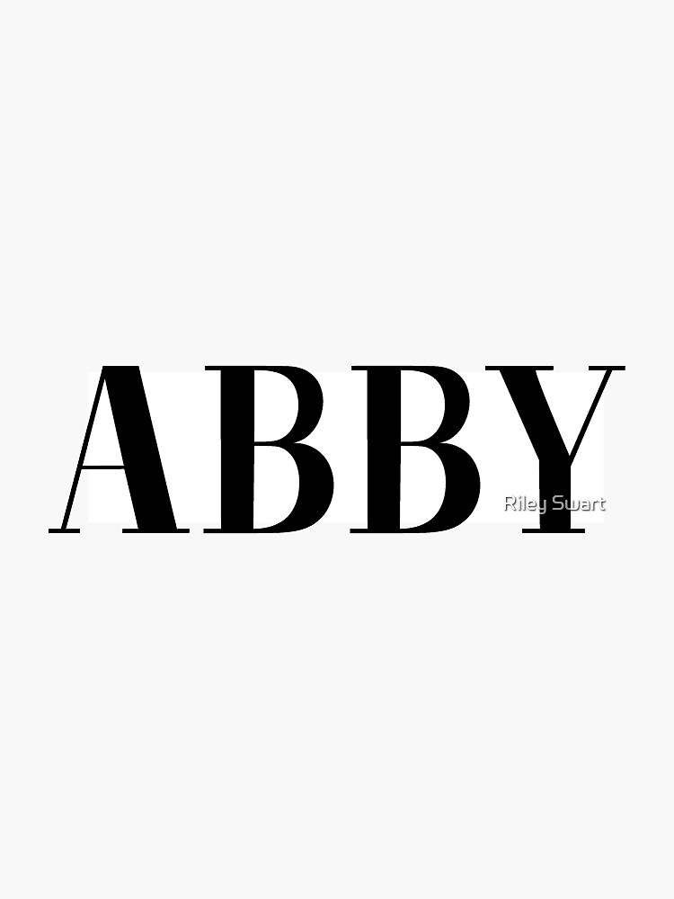 "Abby" Sticker for Sale by rileyswart | Redbubble