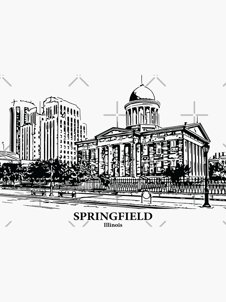"Springfield - Illinois" Sticker for Sale by Lakeric | Redbubble