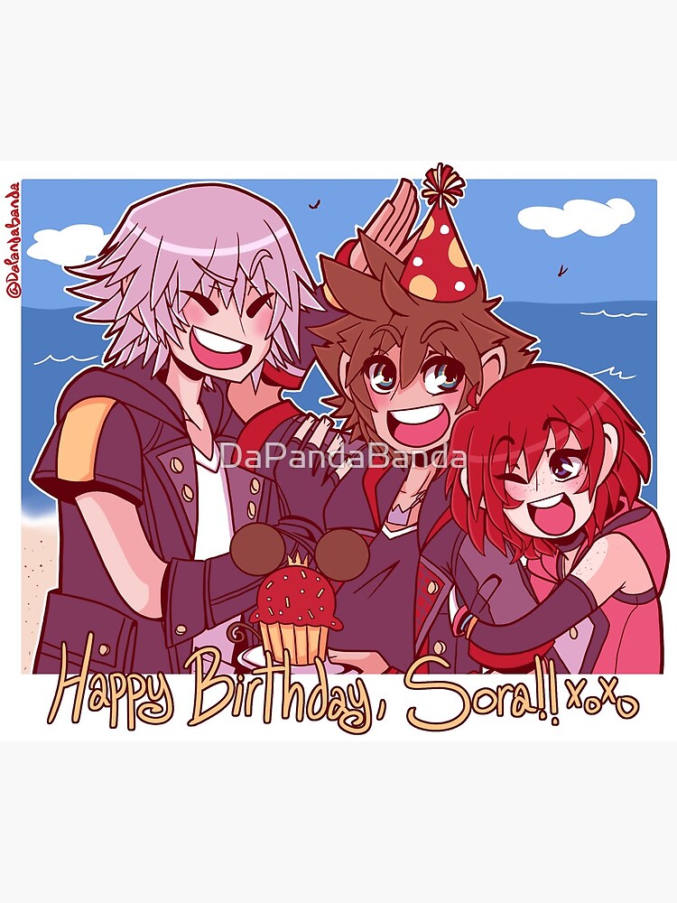 "Happy Birthday, Sora! :>" Art Print by DaPandaBanda | Redbubble