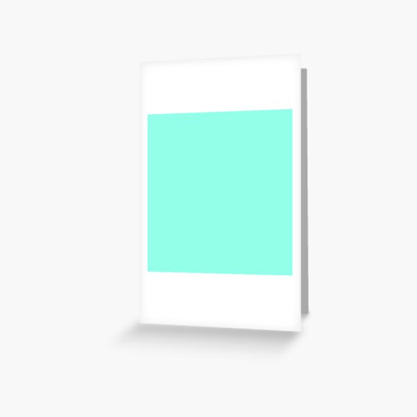 "Cheap Solid Light Aquamarine Aqua Blue Green Color" Greeting Card for ...