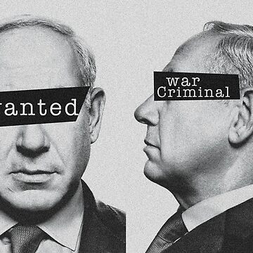 "Benjamin Netanyahu war criminal" Sticker for Sale by AnassBachar ...