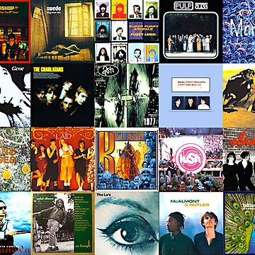 "90s Britpop Collage" Sticker for Sale by silkdegreestees | Redbubble