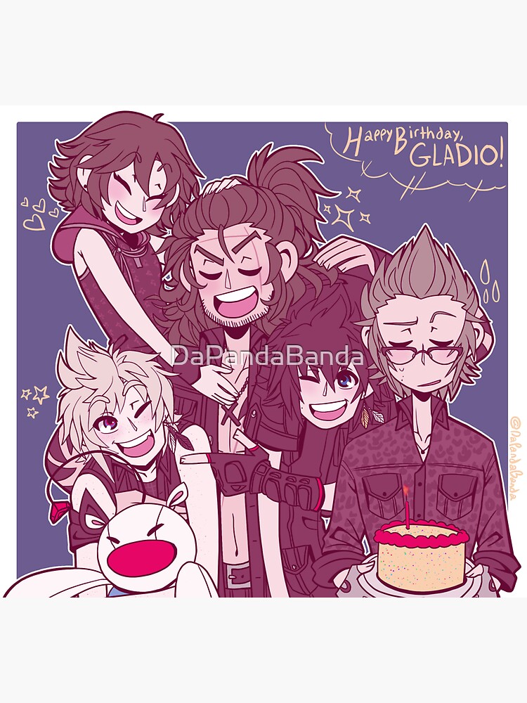 "Happy Birthday, Gladio!" Sticker for Sale by DaPandaBanda | Redbubble