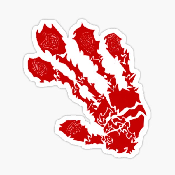 "Bloody Handprint" Sticker for Sale by Starstage19 | Redbubble