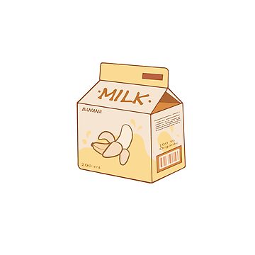 "Banana milk box stickers" Sticker for Sale by Madariesstudio | Redbubble