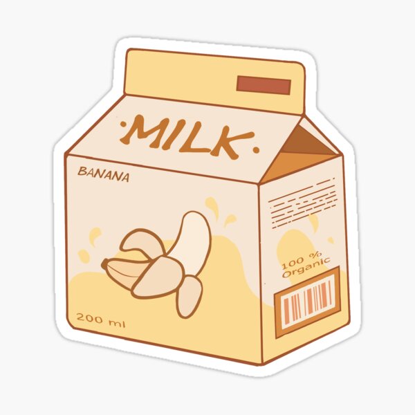 "Banana milk box stickers" Sticker for Sale by Madariesstudio | Redbubble