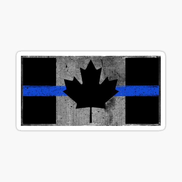 "Thin Blue Line Canadian Flag Royal Mounted Police" Sticker for Sale by ...