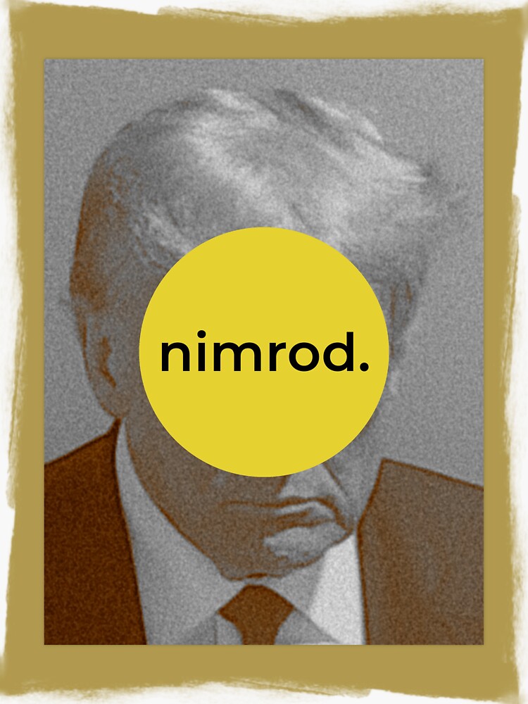 "Anti Trump Mugshot Nimrod Artwork. The Resistance Artwork" Sticker for ...