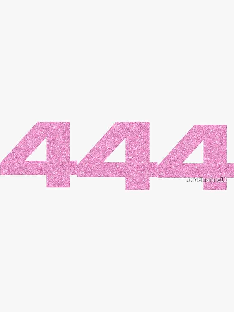 "444 Pink Sparkle Animal Numbers" Sticker for Sale by Jordananne11 ...
