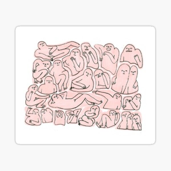 "Pink People" Sticker for Sale by carpoline | Redbubble