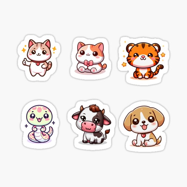 "Sticker Animals Cuit" Sticker for Sale by tounm | Redbubble