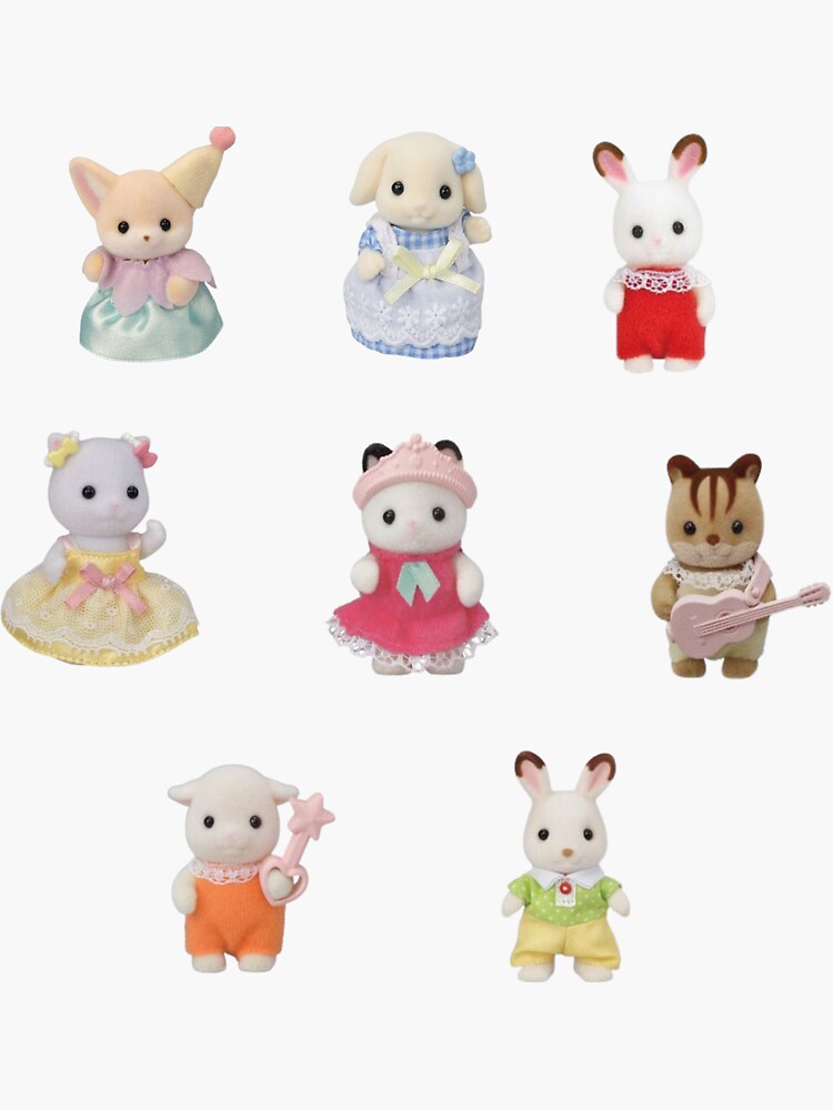 "Calico Critter Sticker Pack" Sticker for Sale by pots-shop | Redbubble